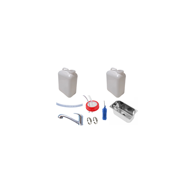 Kit eau pour van avec évier 19 L | Pack d'installation eau en fourgon ...