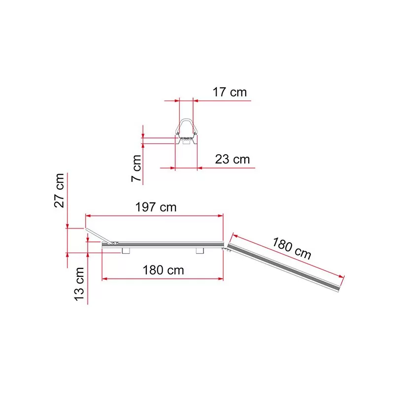 FIAMMA Carry-Moto rail porte-moto avec rampe de soute camping-car