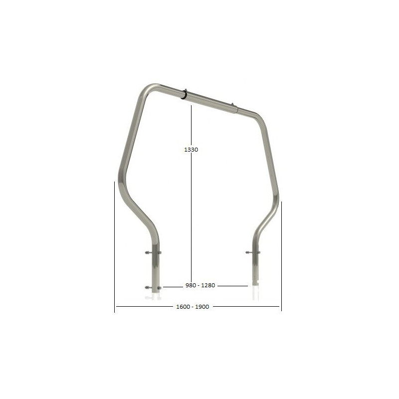 Roll-bar RTC48 Noir MATC en inox thermolaqué | Roll-bar pour semi ...