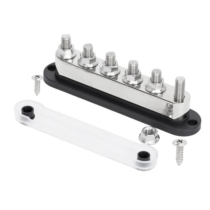 Busbar Energie Mobile 600A – 6 bornes M10 avec couvercle | Distribution ...