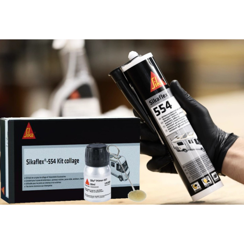 Kit collage SIKA Sikaflex®-554 + primer van et CC| H2R Equipements