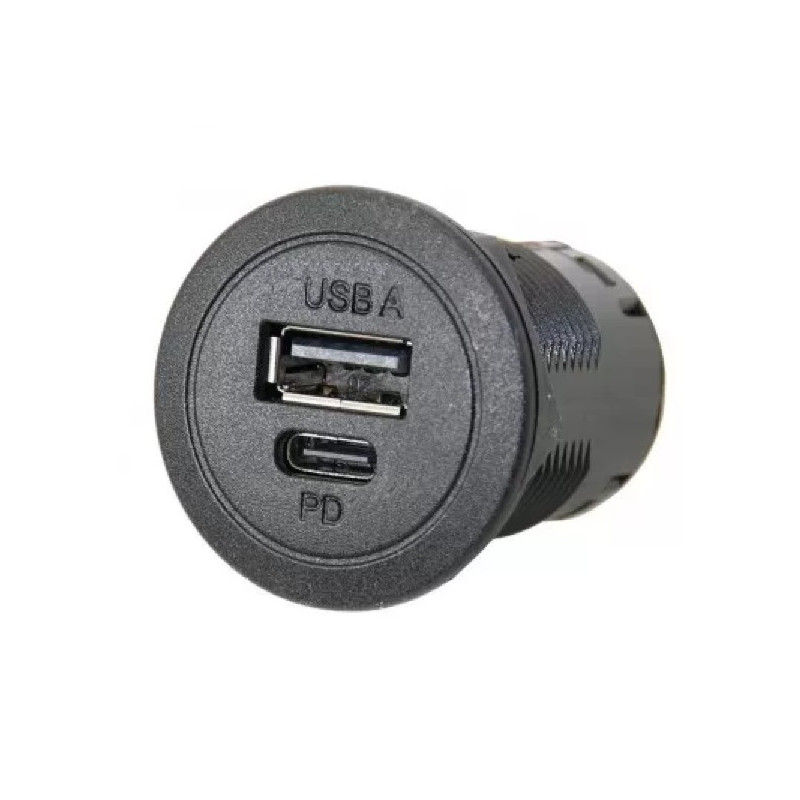 Prise USB encastrable EM USB-SE | USB-A + USB-C sans LED Energie Mobile