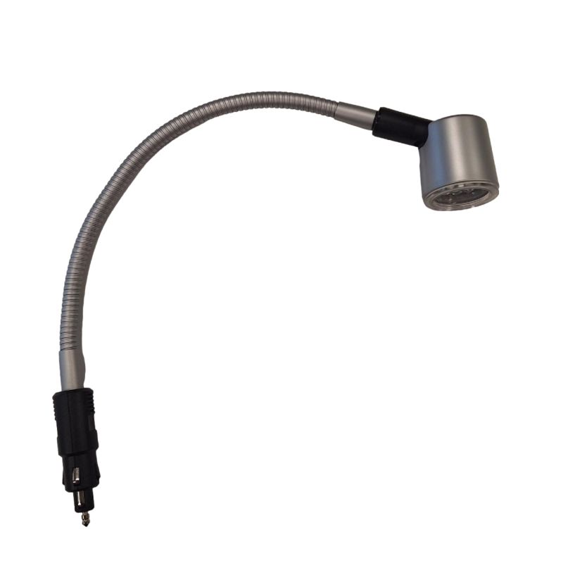 Lampe Led liseuse flexible prise allume cigare 12V camping-car, bateau ...