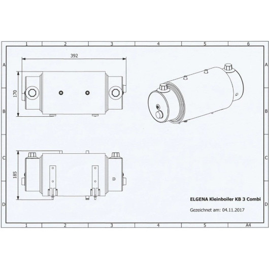 Chauffe-eau Elgena KB 3 combiné | boiler 12 V et 230 V - 3 L pour van ...