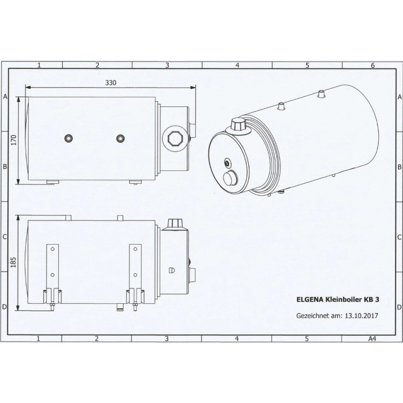 Chauffe-eau Elgena KB 3 | Boiler électrique 230V - 330W ou 660W - 3 L ...