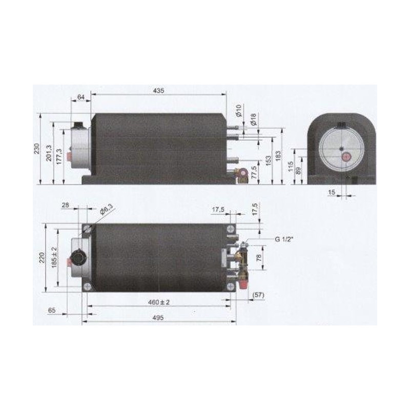 Chauffe-eau Elgena Nautic-Compact ME 10L | boiler 12V-200-W avec ...