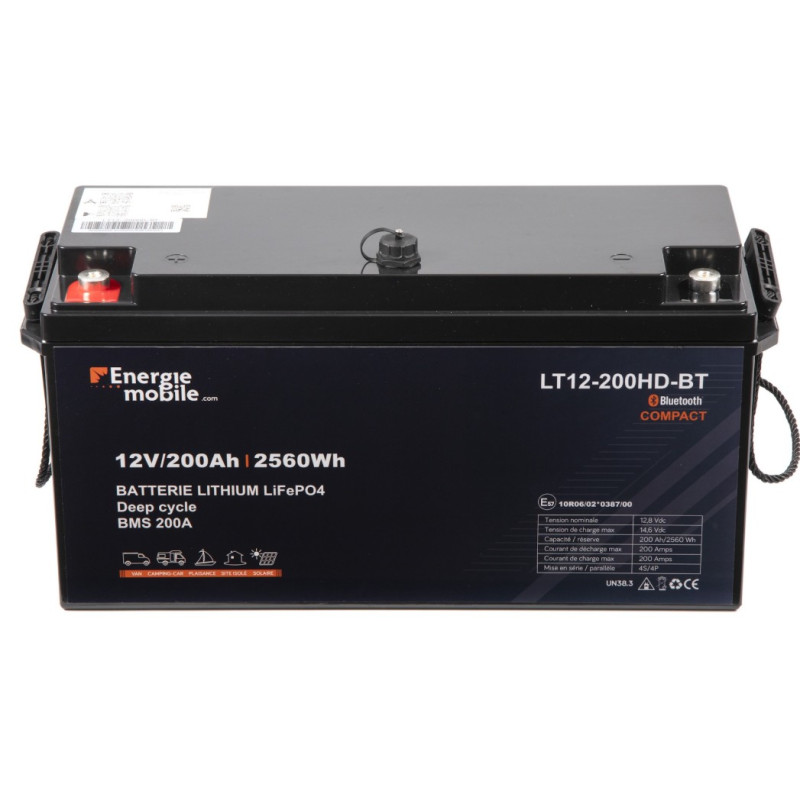 Batterie lithium LT12-200HD-BT Energie Mobile pour van et bateau - H2R ...
