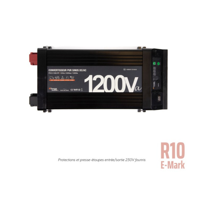 Convertisseur sinusoïdal DC-AC PS-RT 1200 VA Energie Mobile | 12/230 V ...