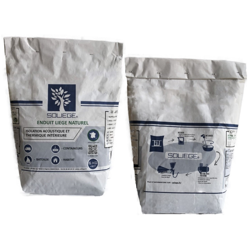 Liège projeté reconditionné SOLIEGE écologique en sac 6 kg - isolation ...