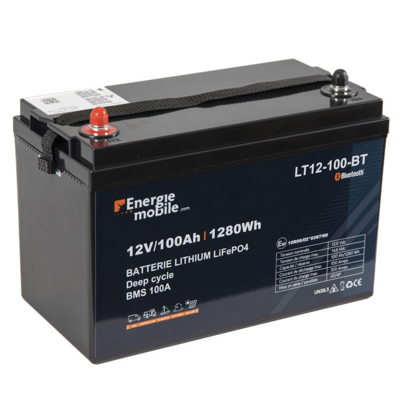 Batterie lithium LT-12-100-BT Bluetooth Energie Mobile | batterie 12V ...