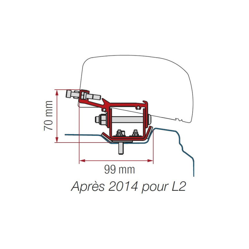 Kit store pour Trafic 3 L2 F40van 270 + adaptateur de fixation | van ...