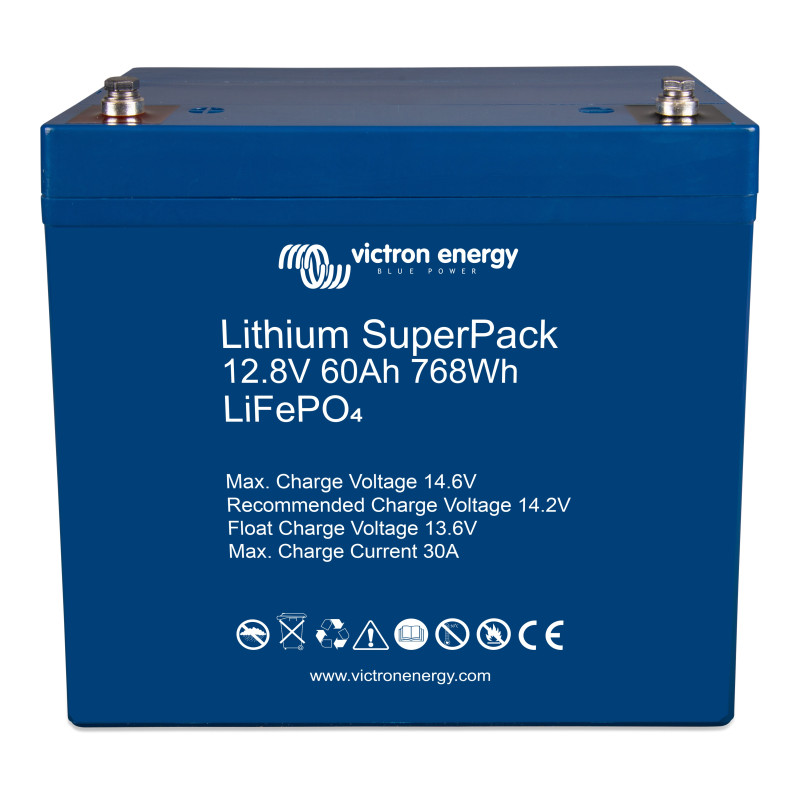 Batterie lithium SuperPack 12,8V 60Ah LiFePO4 Victron Energy - Van ...