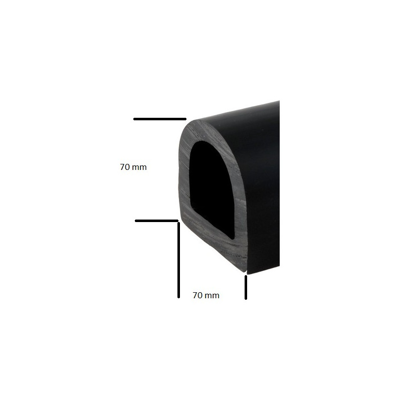 OSCULATI Liston PVC noir 70 équipement bateau et ponton.