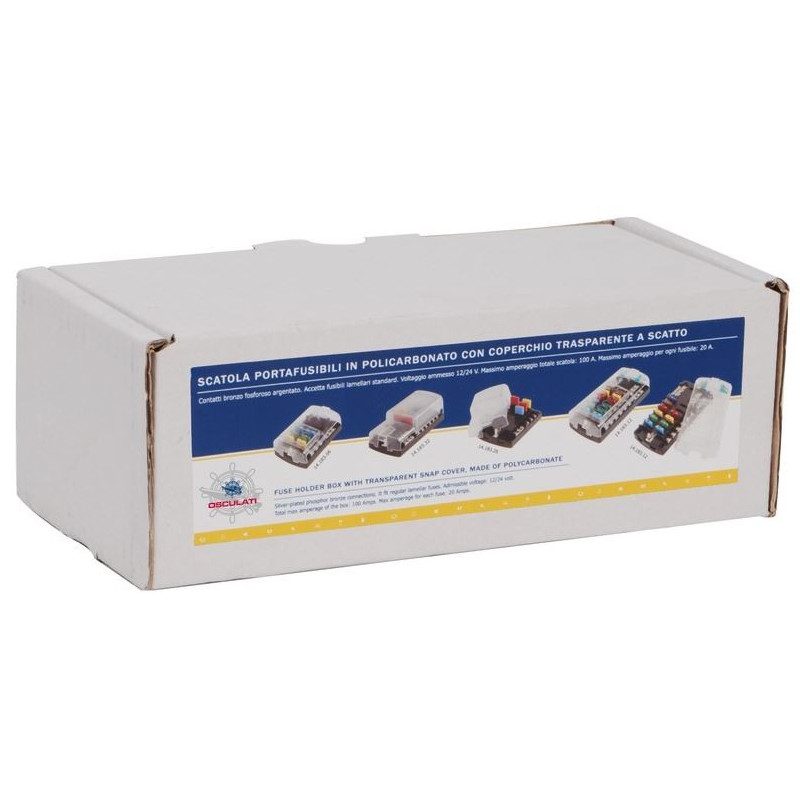 Coffret porte 12 fusibles 12V pour bateau ou camping-car