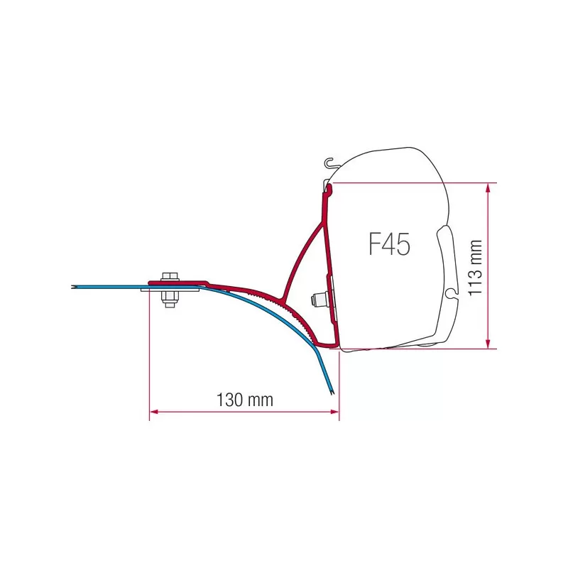 FIAMMA F45 Ducato avec galerie fixation store camping-car