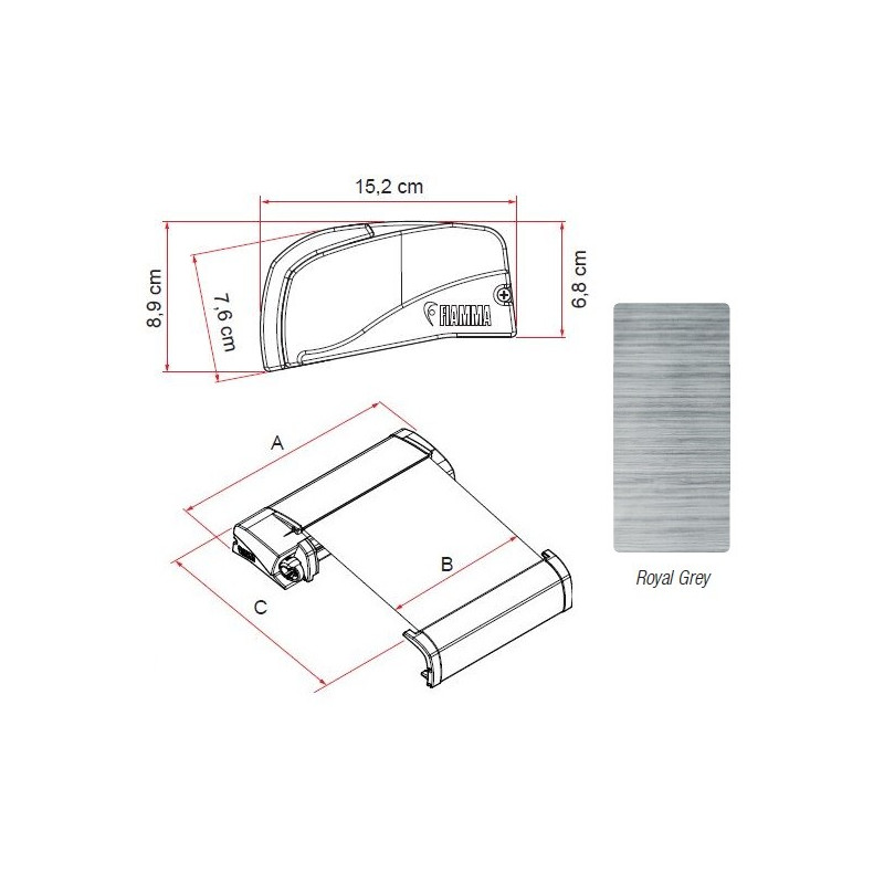 F40van 270 store de toit Fiamma pour fourgon VW T5/T6, Trafic, Jumpy ...