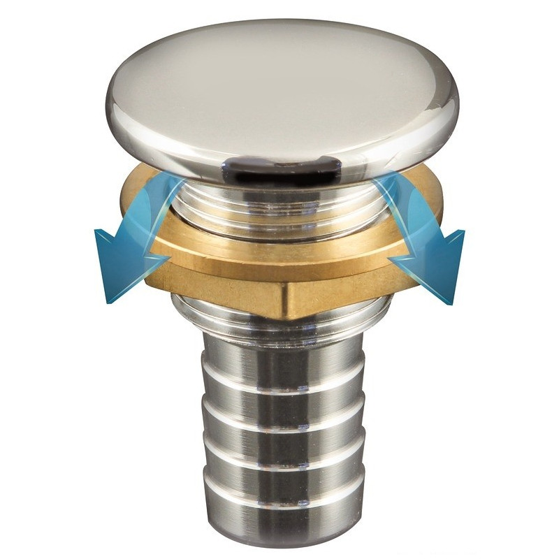 F&S évent Full Flush droit pour réservoir bateau et camping-car.