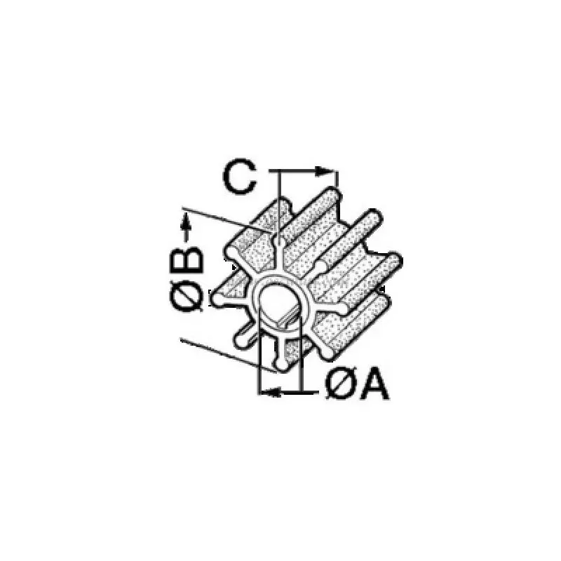 CEF Turbine 4 Temps 8/10 rouet de moteur honda hors-bord.
