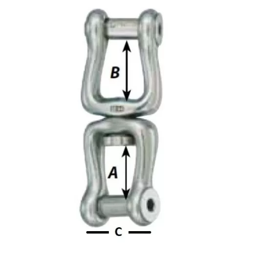 Emerillon forgé avec axe autobloquant WICHARD pour le bateau à voile