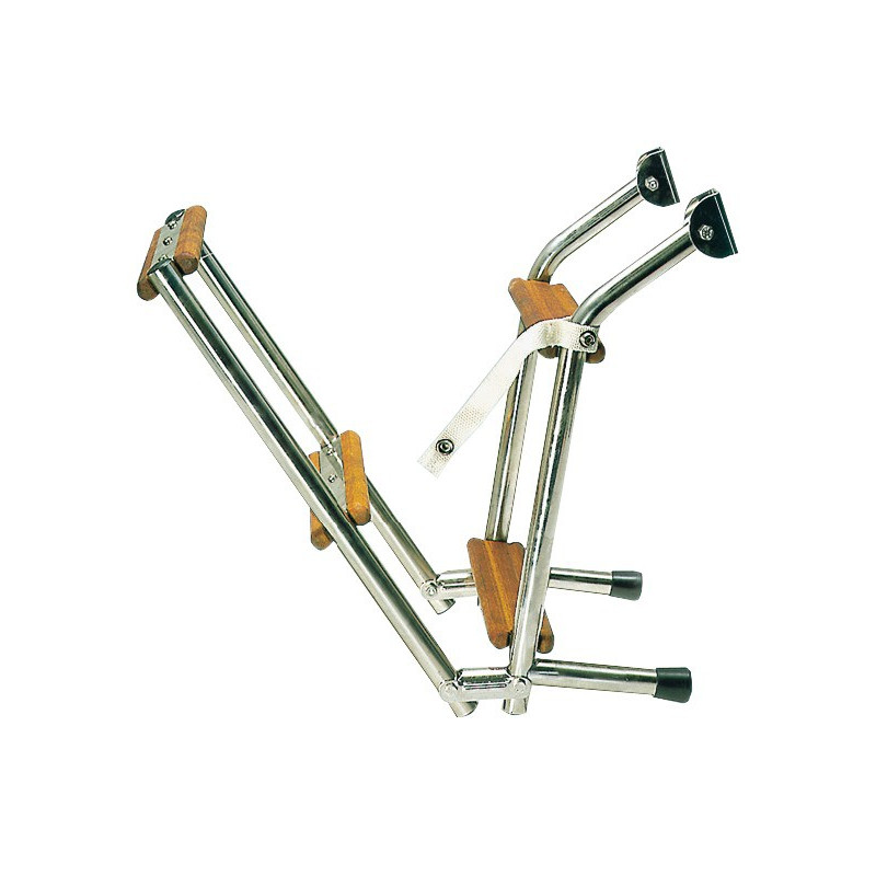 Echelle de bain Iroko Osculati | échelle repliable structure inox et ... Echelle de bain Iroko Osculati | échelle repliable structure inox et ...