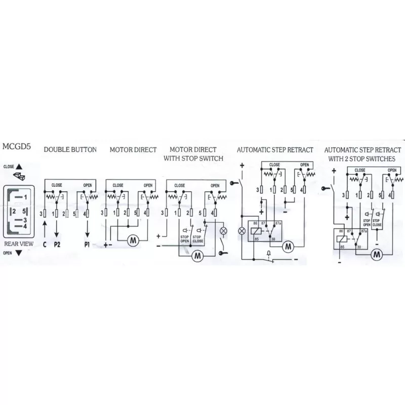CBE Interrupteur double lumière marchepied camping-car