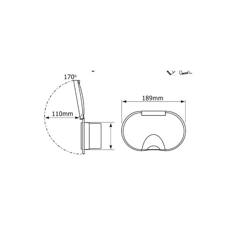 NUOVA RADE boitier douchette avec mitigeur pour bateau et camping-car.