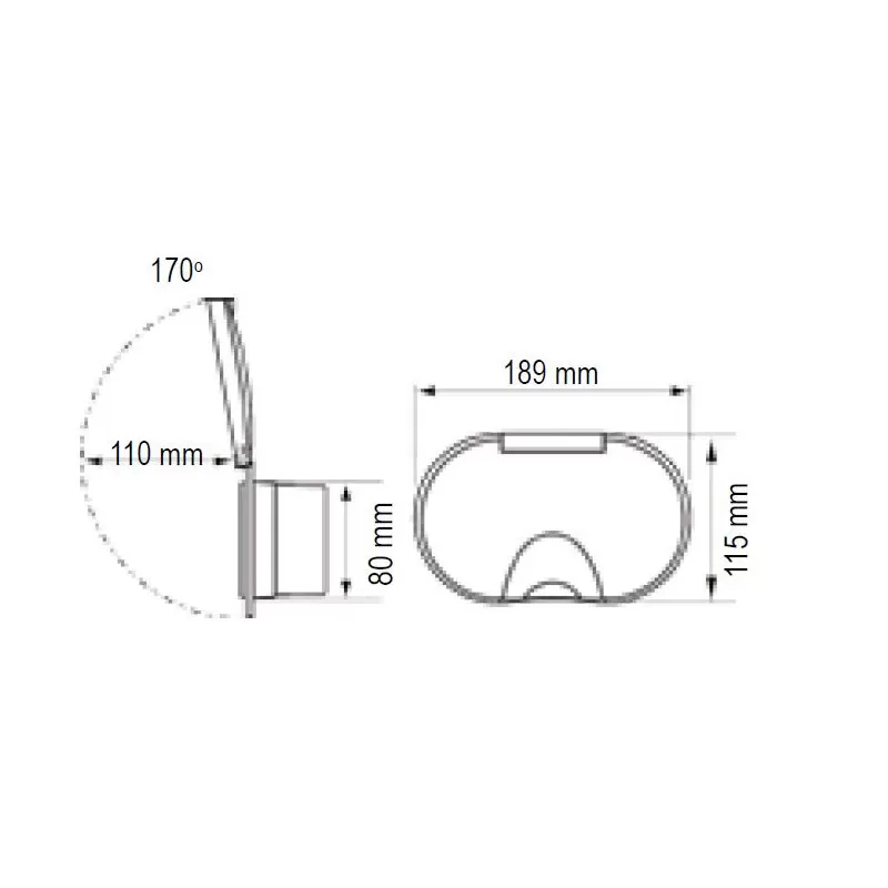 Boitier double avec porte NUOVA RADE pour douchette de bateau.