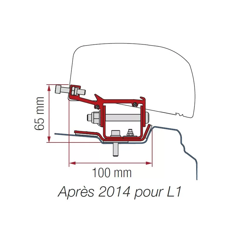 FIAMMA Kit fixation F40van store latéral fourgon Trafic 3