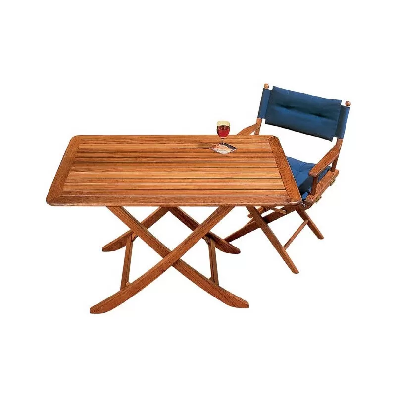 Table en teck plateau latté pour bateau Bretagne ARC MARINE - H2R ...