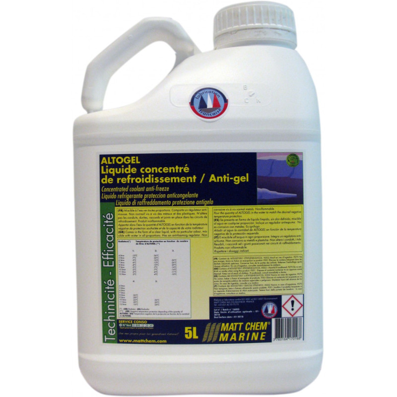 MATT CHEM Altogel Liquide de refroidissement anti-gel - moteur de ...