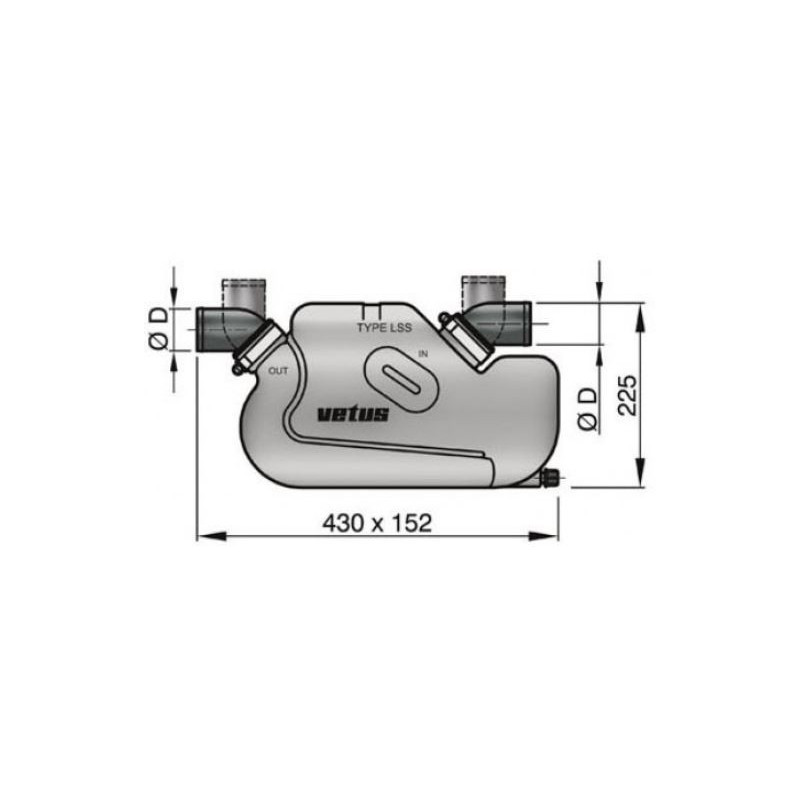 WATERLOCK VETUS LSSA montage facile pour ligne échappement moteur ...