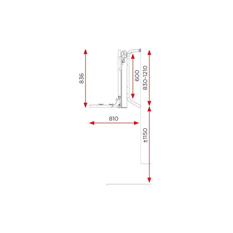 Bike Lift Short Rail BR-SYSTEMS - Porte-vélos électrique de camping-car