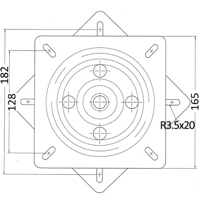 SEAWORLD base pivotante pour siège pilote de bateau rotation 360 - H2R ...
