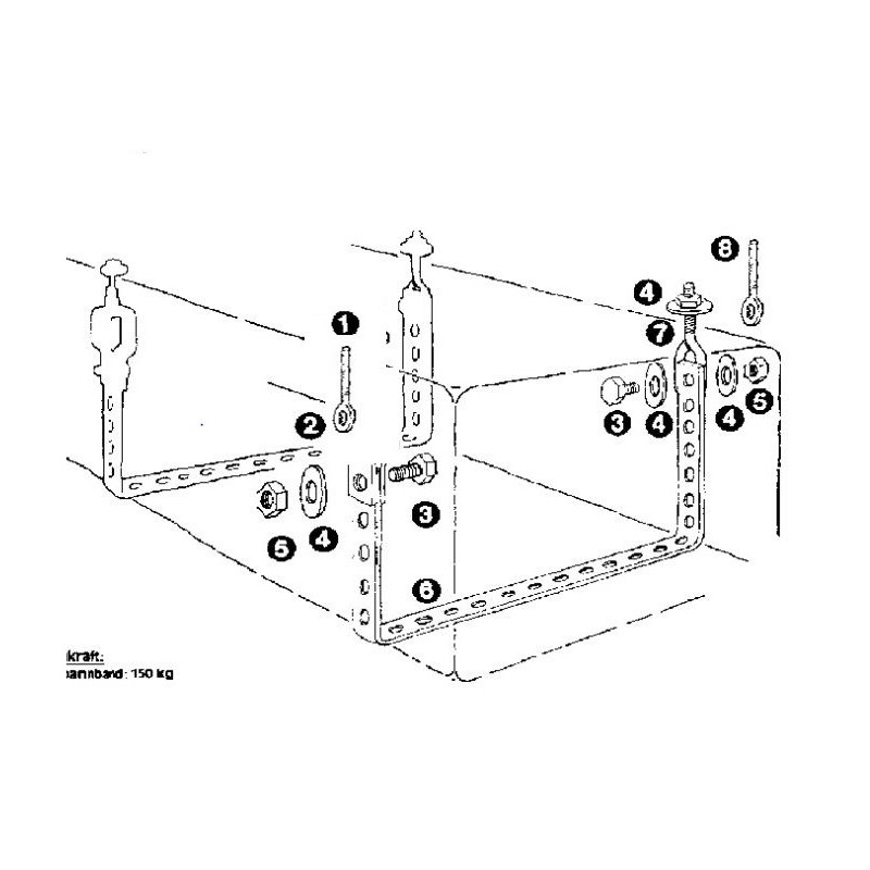 Kit fixation réservoir universel sous châssis | H2R Equipements