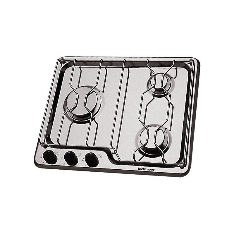 Réchaud gaz 3 feux encastré TECHIMPEX SEAFARER inox bateau camping-car