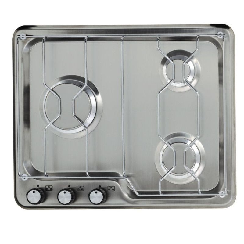 Réchaud gaz 3 feux encastré TECHIMPEX SEAFARER inox bateau camping-car