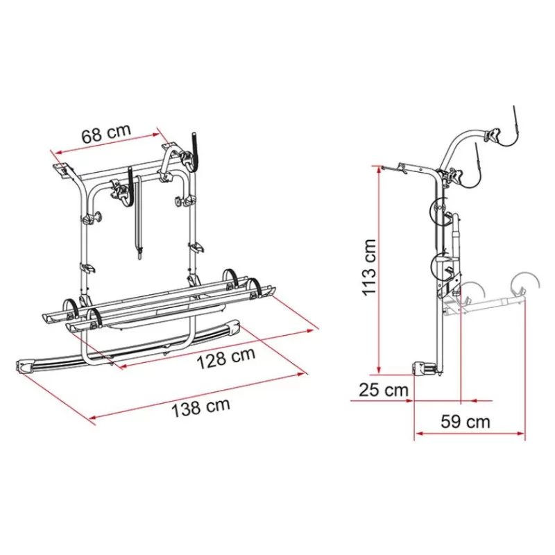 FIAMMA Carry-Bike VW Caddy 4 porte-vélo fourgon aménagé