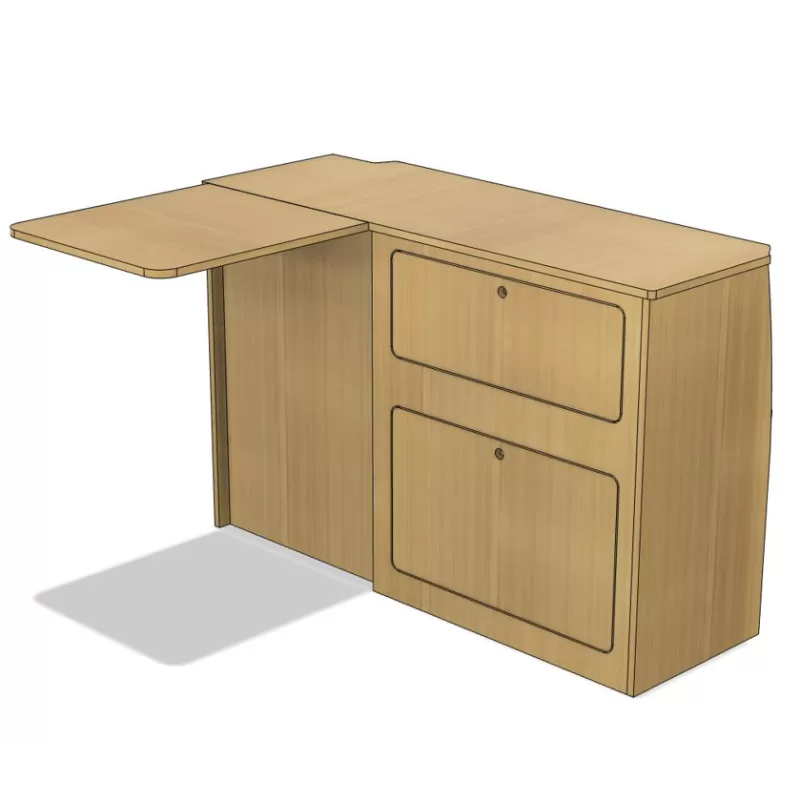 Meuble latéral avec table Simple Vans Universel | Kit aménagement bois ...