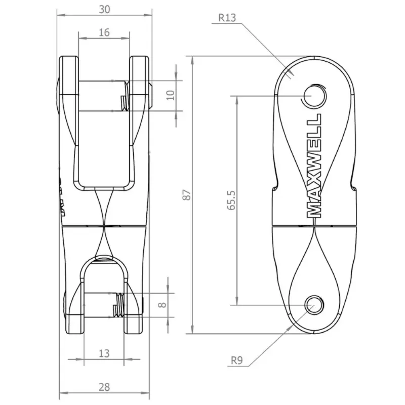 Emerillon inox pour chaine 6-8 mm - MAXWELL - Accessoire mouillage ...
