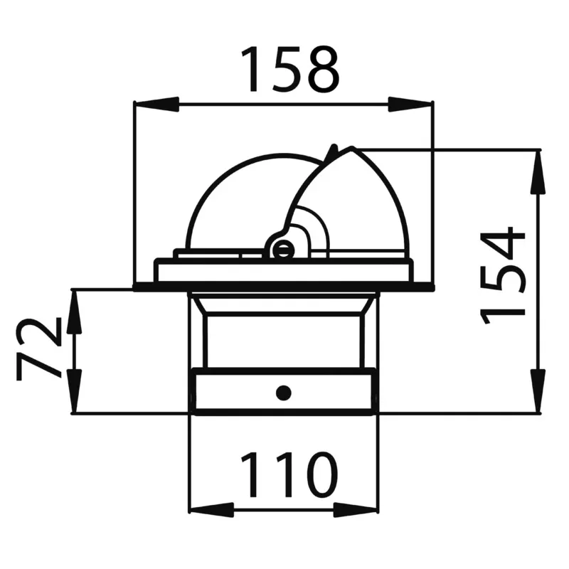 Compas Urania 4'' encastré Rose conique RIVIERA - Compas de route en bateau - H2R Equipements