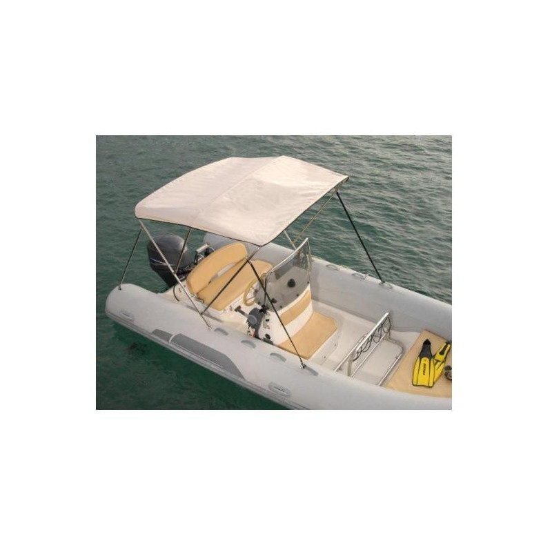 Bimini taud soleil inox bateau semi rigide MATC