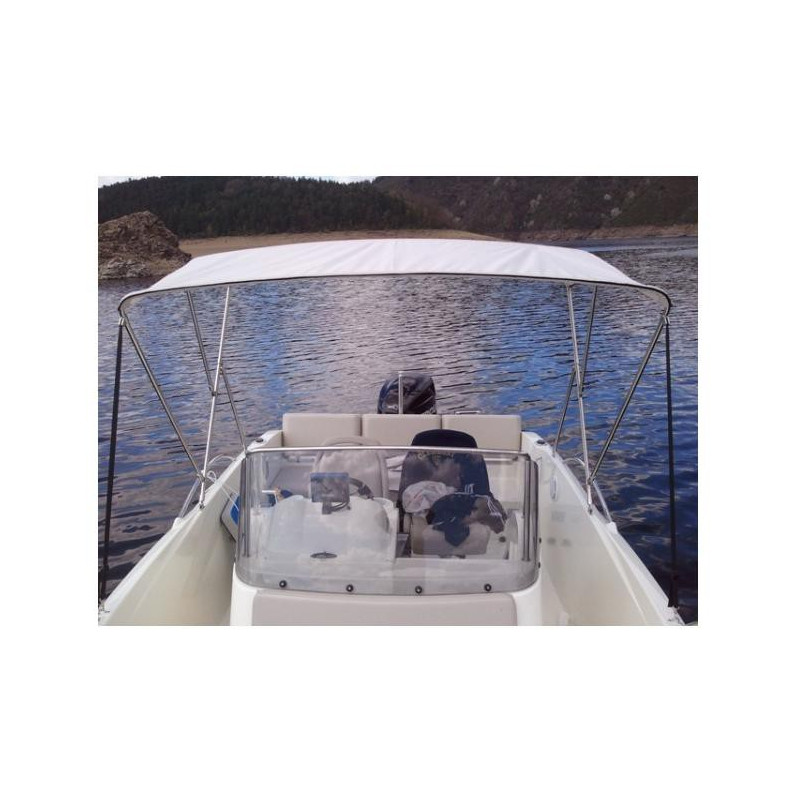 Bimini taud soleil inox bateau semi rigide MATC