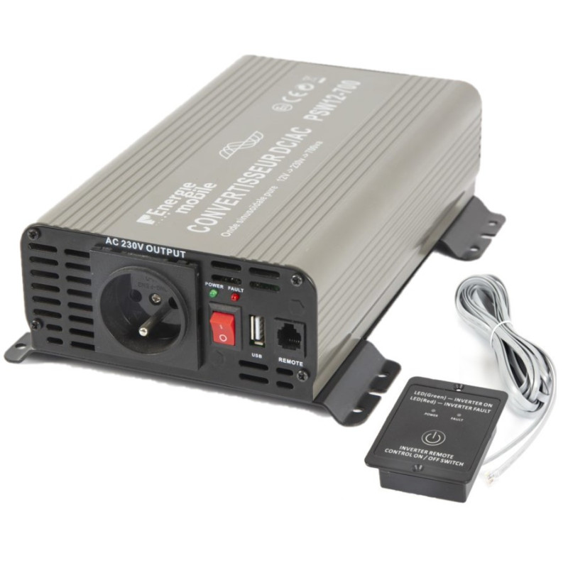 Convertisseur sinusoïdal DC-AC PSW-V2 700 Va Energie Mobile ...