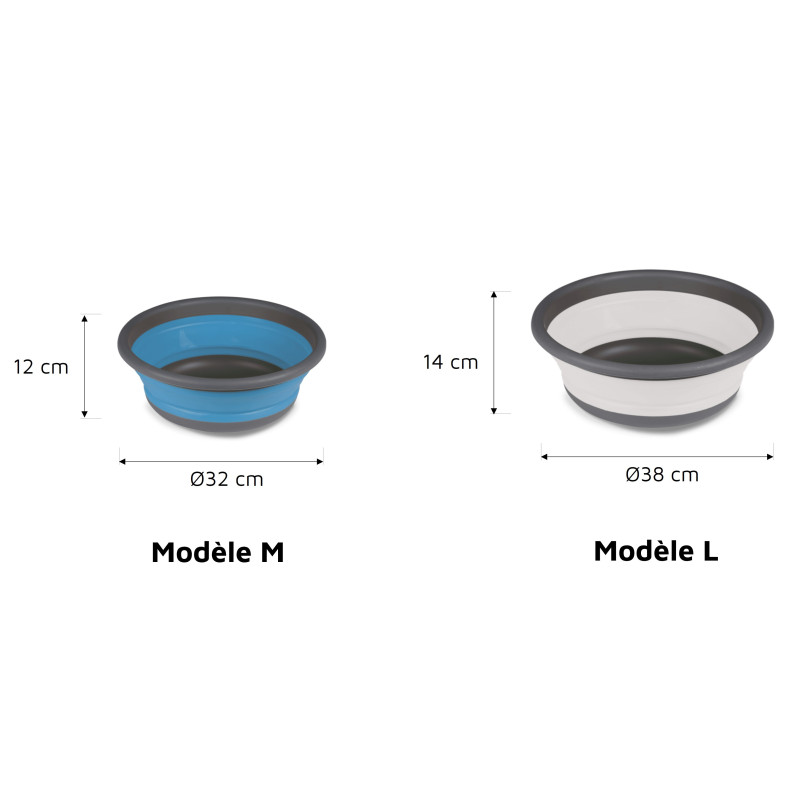 Bassine ronde pliable KAMPA - Bassine seau vaisselle camping randonnée ...