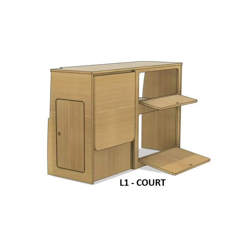 Meuble latéral avec table Trafic 3 SIMPLE VAN | Kit aménagement pour ...