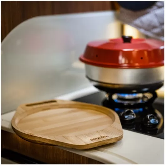 Plateau bambou multifonction pour four OMNIA en bateau et camping-car – H2R Equipements