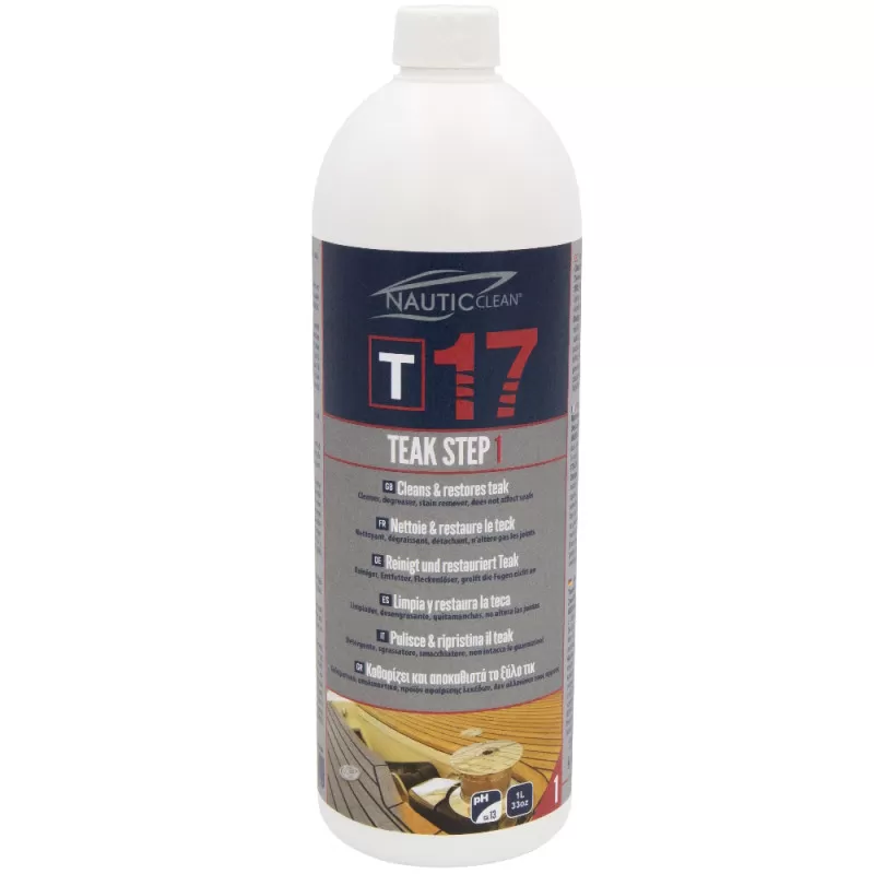 NAUTIC CLEAN T17 Teak step 1 nettoyant pont de bateau - Produit d ...