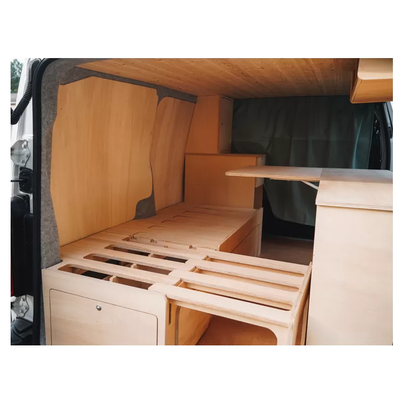 Lit peigne 120 cm SIMPLE VAN - Kit aménagement fourgon aménagé - H2R ...