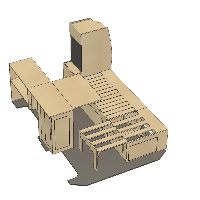 Meuble Roamer Trafic 3 SIMPLE VANS - Kit aménagement de van - H2R ...