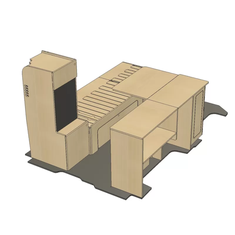 Meuble Roamer VW T5 & T6 SIMPLE VANS - Kit aménagement fourgon aménagé ...